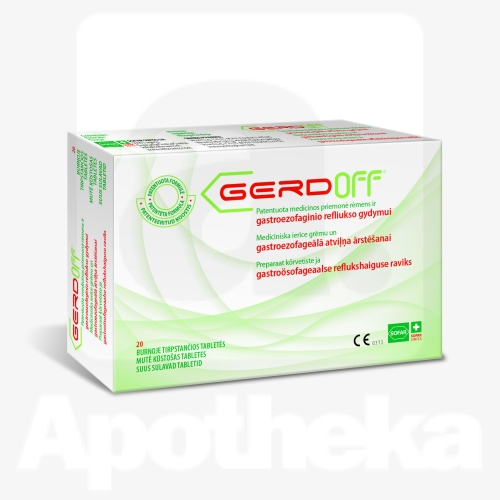 GERDOFF REFLUKSIVASTASED SUUS SULAVAD TABLETID N20